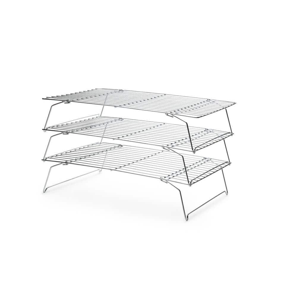 Fox Run Stackable Cooling Rack, Silver, Outdoor Kitchen, 3-Piece Set ...