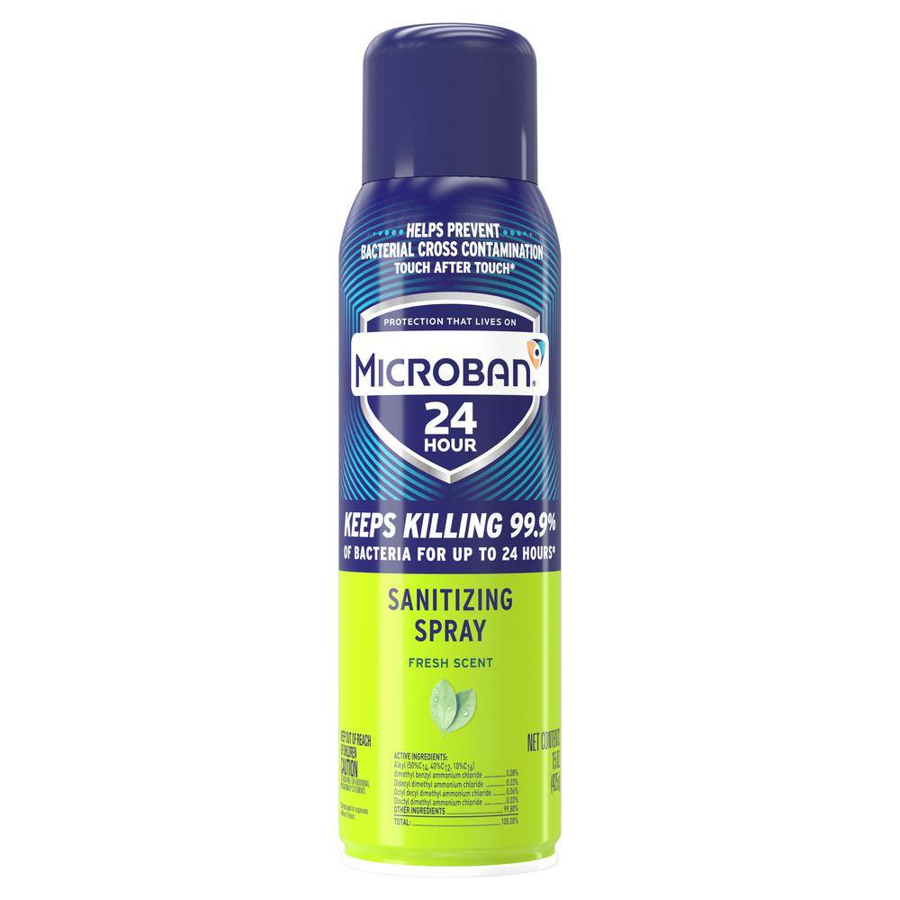 Microban 15 oz. Fresh Scent 24 Hour Disinfectant Spray 003700048665 ...