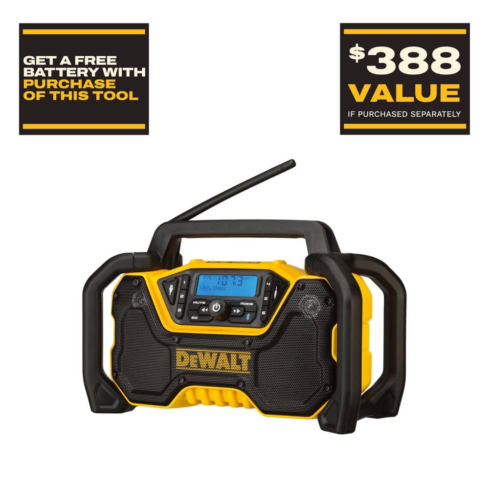 DEWALT 20V MAX Compact Cordless Bluetooth Radio (Tool Only) DCR028B ...
