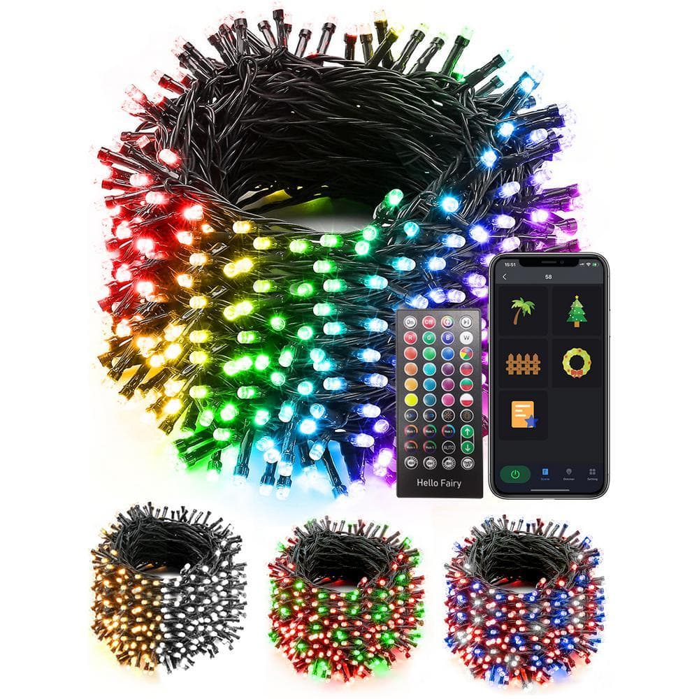 AVATAR CONTROLS 66 FT 200 LED Smart String Lights Color Changing APP ...