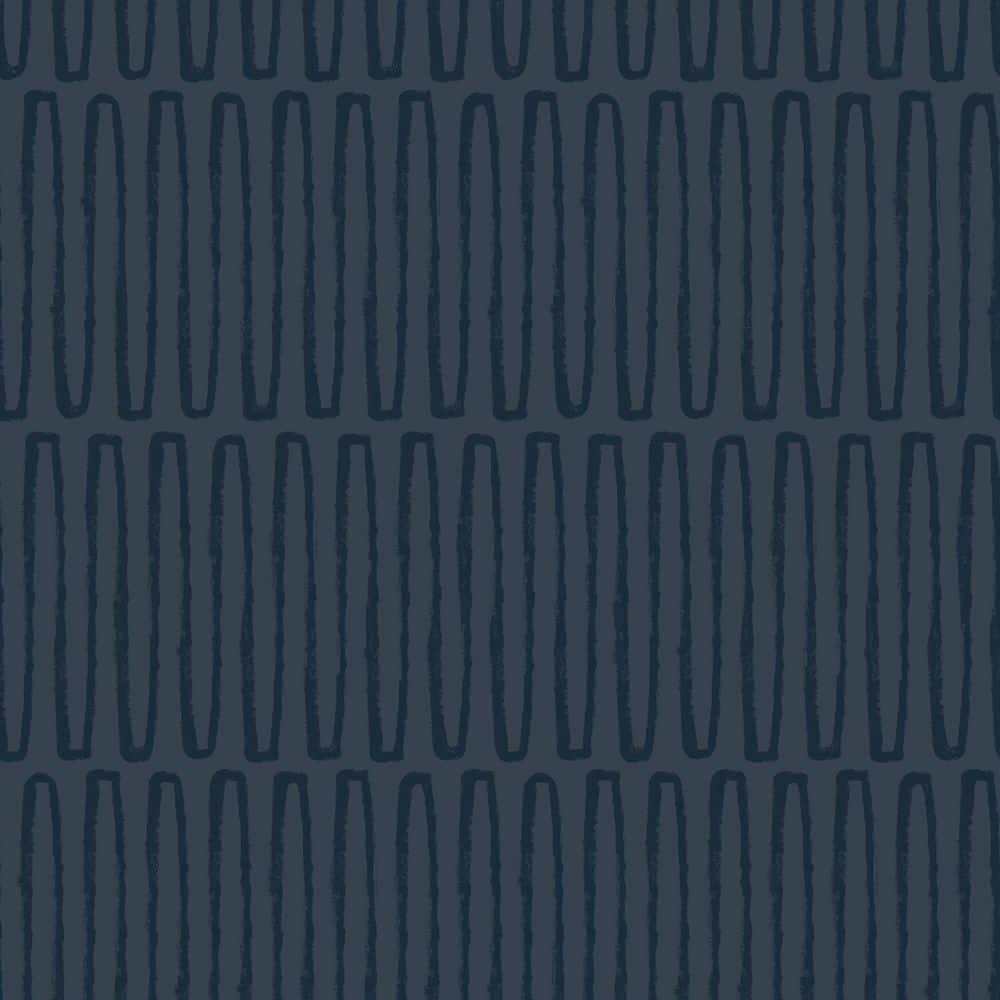 A-Street Prints Lars Blue Navy Retro Wave Wallpaper Sample 4066 ...