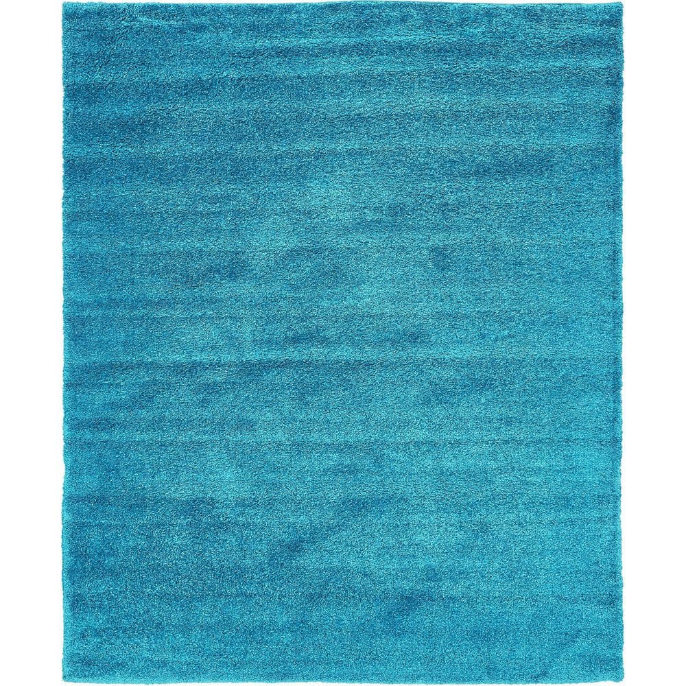 Unique Loom Solo Calabasas Turquoise 8' 0 x 10' 0 Area Rug 3136529 ...