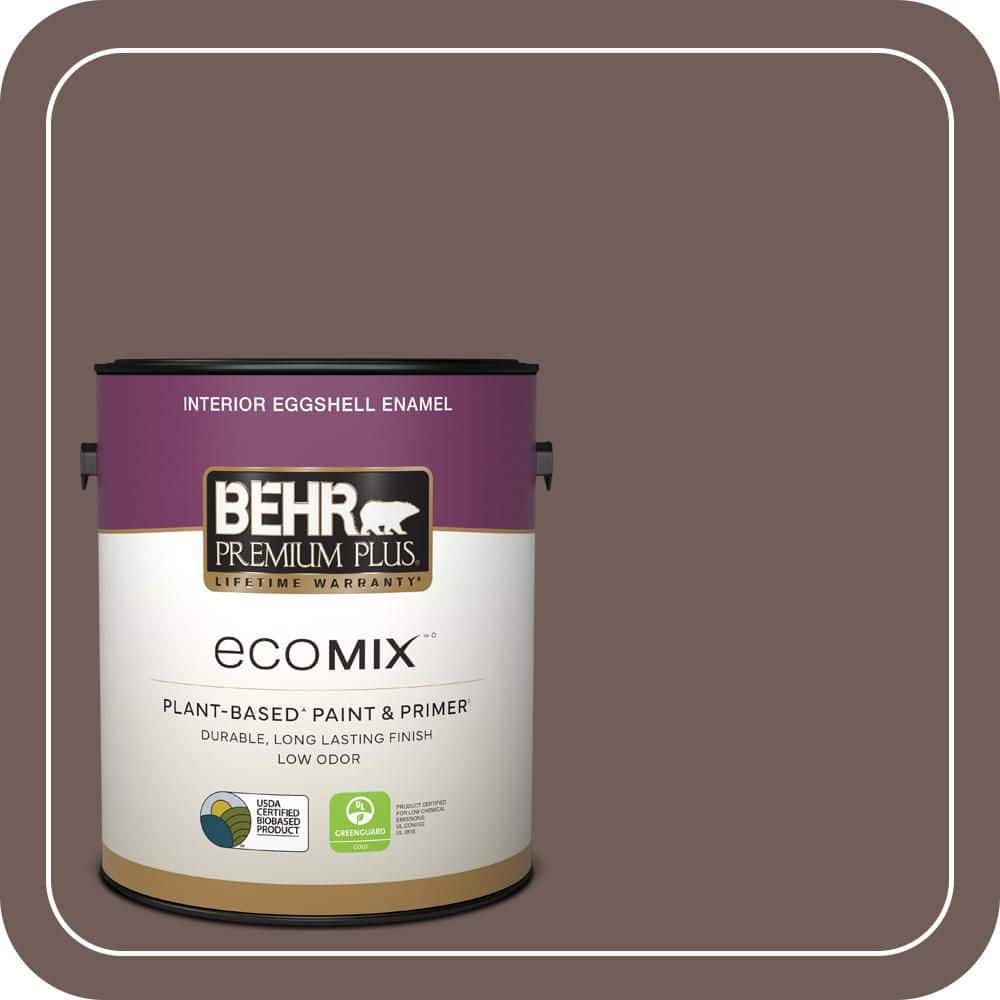 BEHR PREMIUM PLUS 1 gal. #750B-6 Tree Bark Eggshell Enamel EcoMix Plant ...