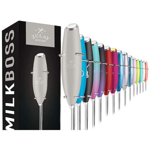 Zulay Kitchen Gray-Zulay Milk Frother OG w Stand ZULB088W1SMDR - The ...