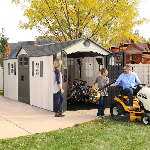 Lifetime 20 ft. x 8 ft. Resin Garden Building Shed 60127 - The Home Depot