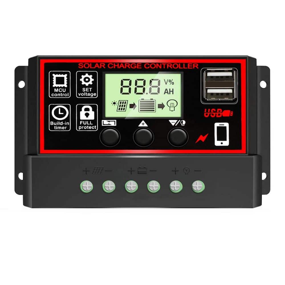 Vrbgify 12V/24-Volts 30-Amps Solar Charge Controller Intelligent ...