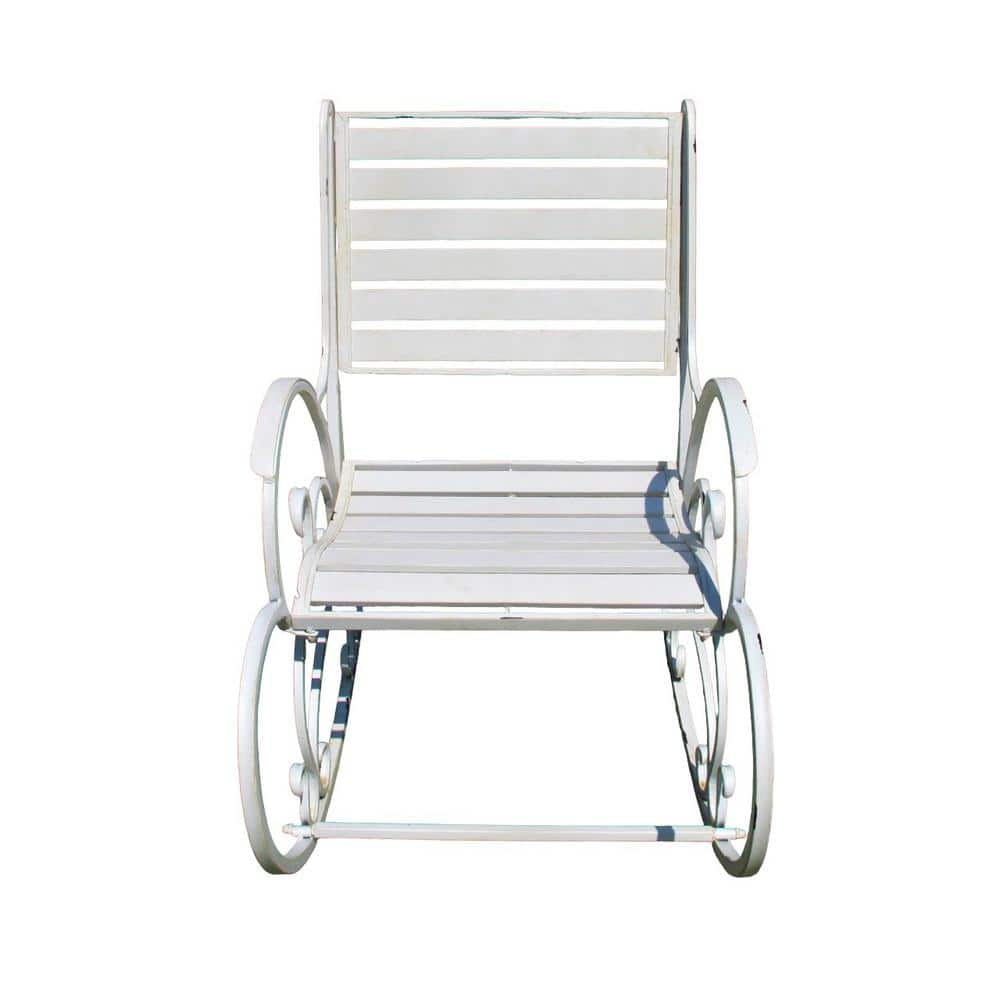 Zaer Ltd. International in.Monte Carlo in. Antique White Metal Outdoor ...