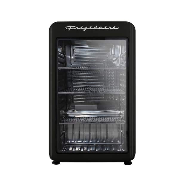 Frigidaire 3.3 cu. ft. Retro Mini Refrigerator in Black with Glass Door ...