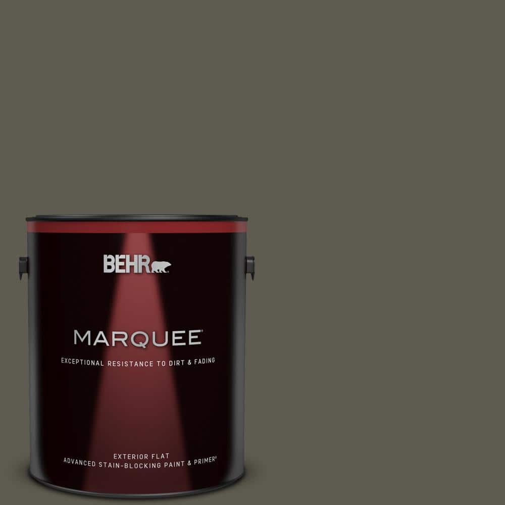 BEHR MARQUEE 1 gal. #N370-7 Night Mission Flat Exterior Paint & Primer ...