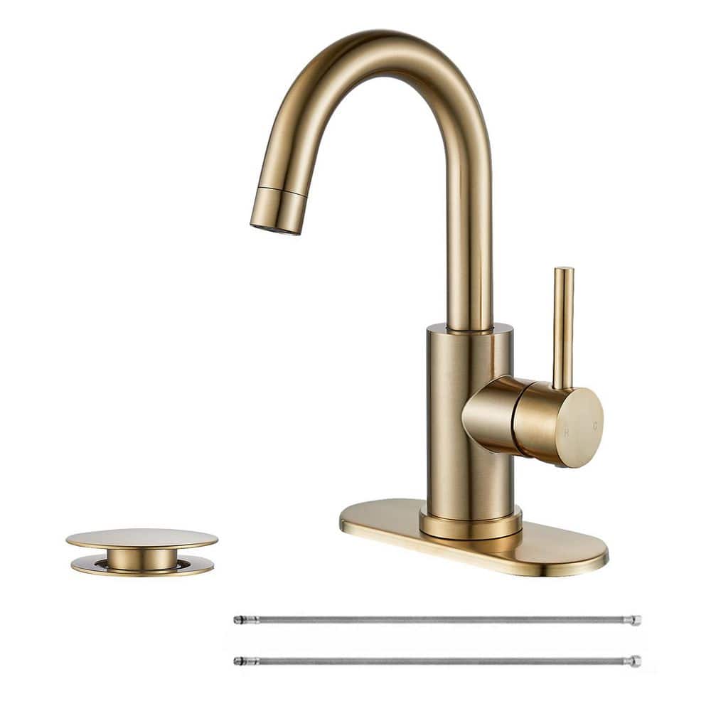 BYH build your home Single Handle Utility Faucet With Swing Spout Deck ...