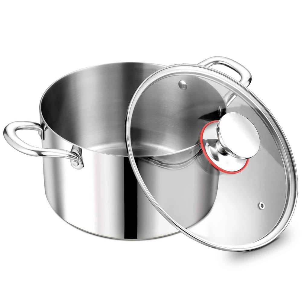 5 qt. Tri-Ply Stainless Steel Stock Pot, 5 qt. Stockpot with Visible ...