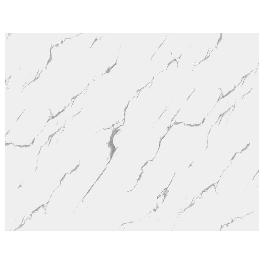 Art3d White Marble 12MIL 12 in. x24 in. Waterproof Click Lock Vinyl ...