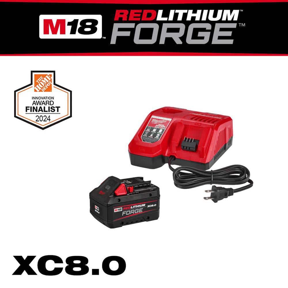 Milwaukee M18 18-Volt Lithium-Ion REDLITHIUM FORGE Starter Kit with 8 ...
