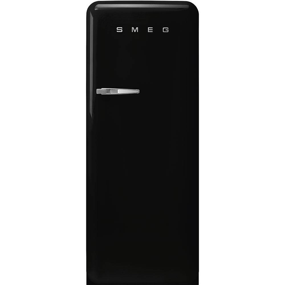 smeg FAB28 Retro 60cm Refrigerator w/ Freezer Compartment. Black. Right ...