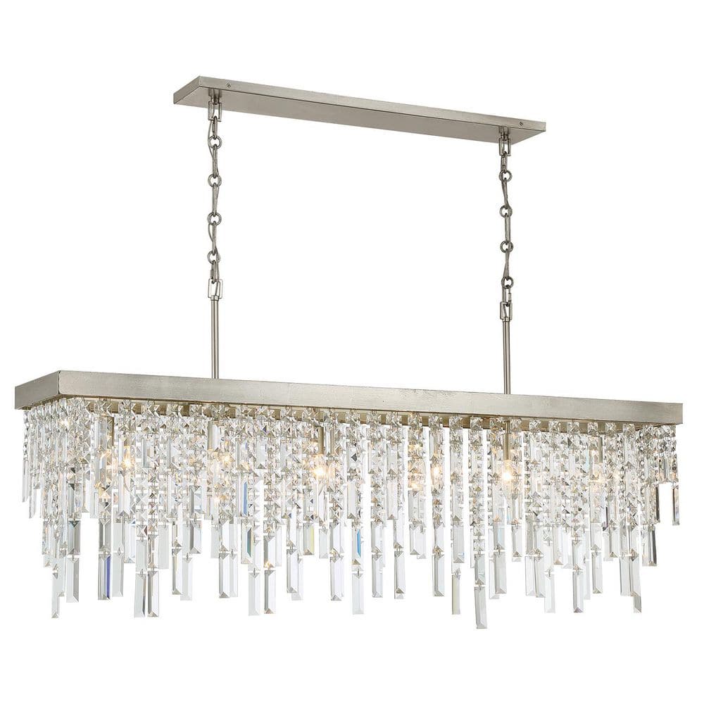 Crystorama 49 in. 6 Light Antique Silver Chandelier WIN-217-SA-CL-MWP ...