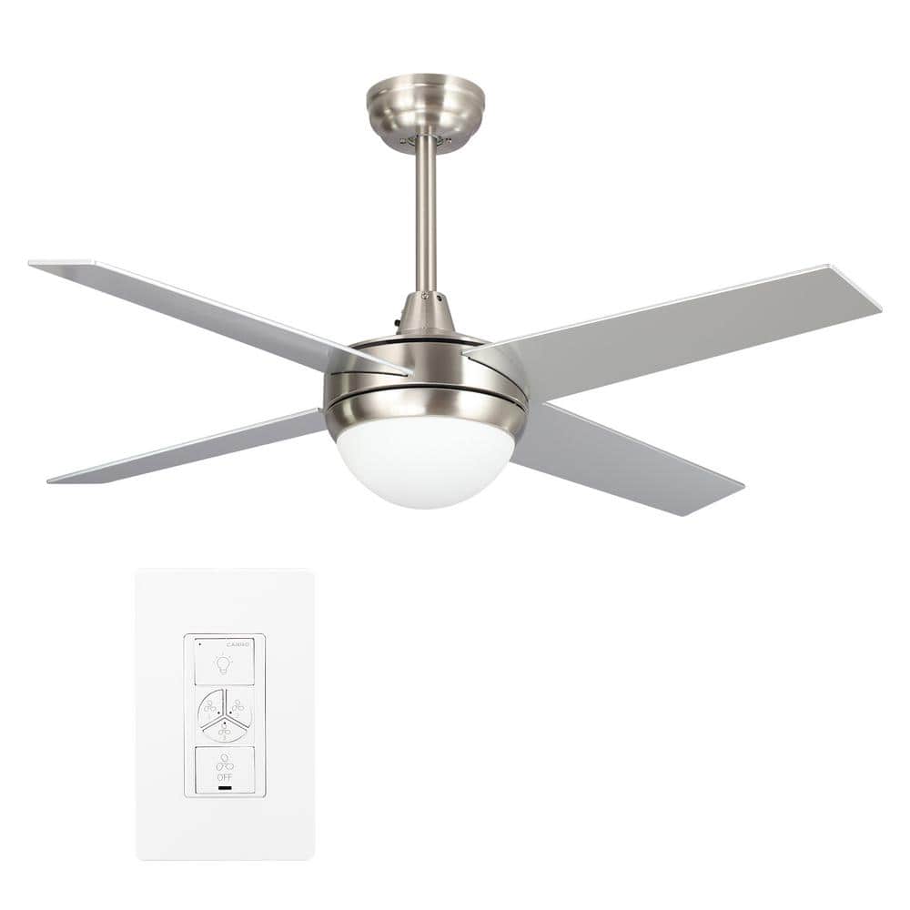 CARRO Nova II 48 in. Integrated LED Indoor Silver Smart Ceiling Fan ...