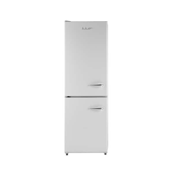 iio 11 cu. ft. Retro Frost Free Bottom Freezer Refrigerator in White ENERGY STAR Left Hinge ALBR1372WW L The Home Depot