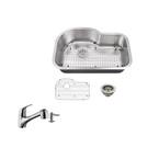 Akicon 18 Gauge Stainless-Steel 30 in. Single Bowl Undermount Kitchen ...
