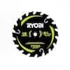 RYOBI 5-1/2 in. 18T Thin Kerf Carbide Circular Saw Blade A065101 - The ...