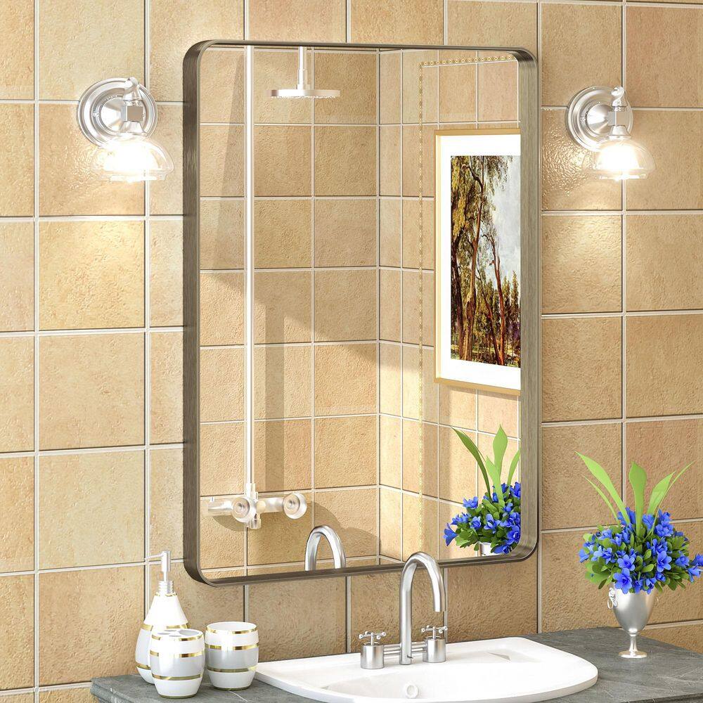 GODCHAR 22 in. W x 30 in. H Rectangular Aluminum Alloy Frame with Inner ...