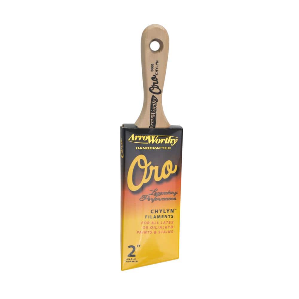 ArroWorthy 2" Oro Chylyn Short Handle Angle Sash Brush 3888 0200 - The ...