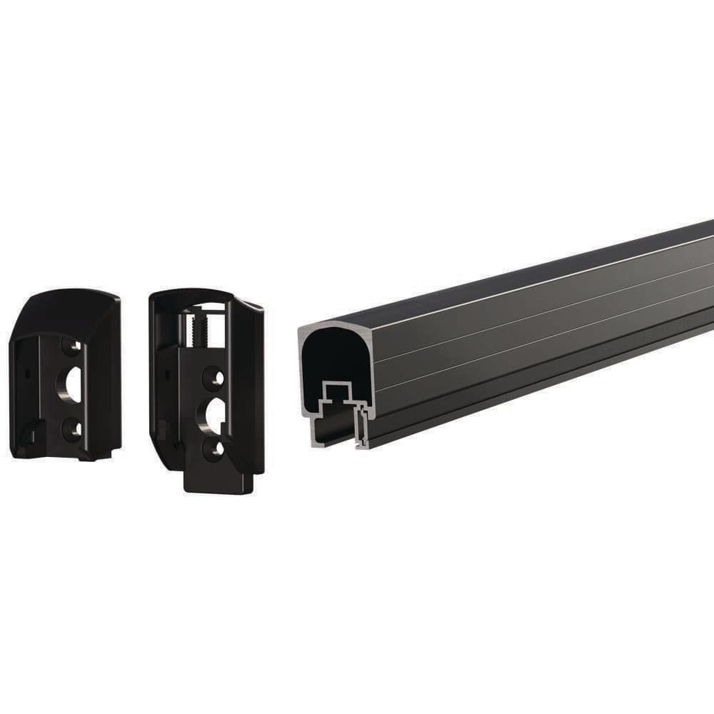 PEAK 54 in. Aluminum Stair Rail Kit in Matte Black for Cable Deck ...
