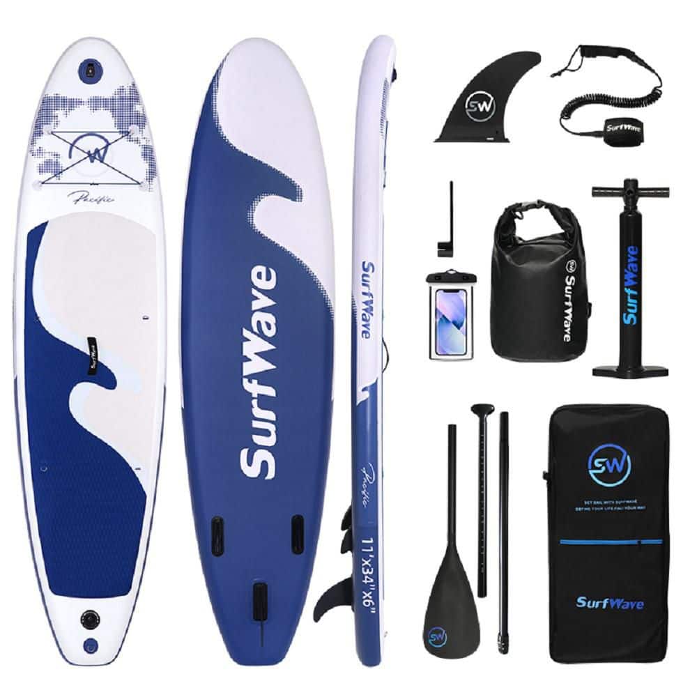 Tenleaf 132 in. x 34 in x 6 in Anti-slip Inflatable Stand Up Paddle ...