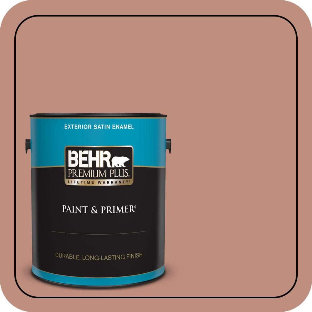 BEHR PREMIUM PLUS 1 gal. #200F-4 Foxen Satin Enamel Exterior Paint ...