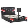 X Rocker Orion eSports Gaming Bed Frame with TV Mount, Black/Red, Full ...