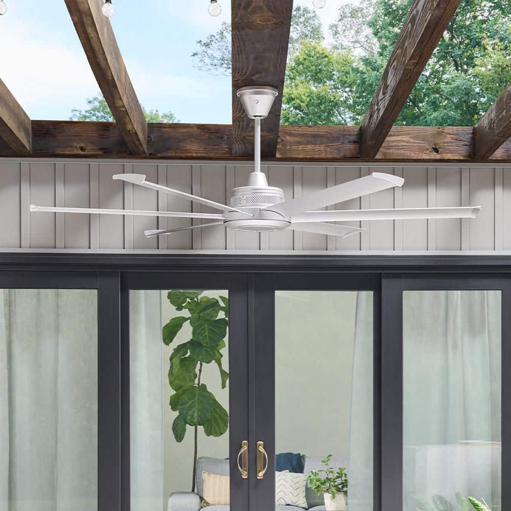 Big Ass Fans Mammoth 72 in. Smart Indoor/Outdoor Silver Universal Mount ...