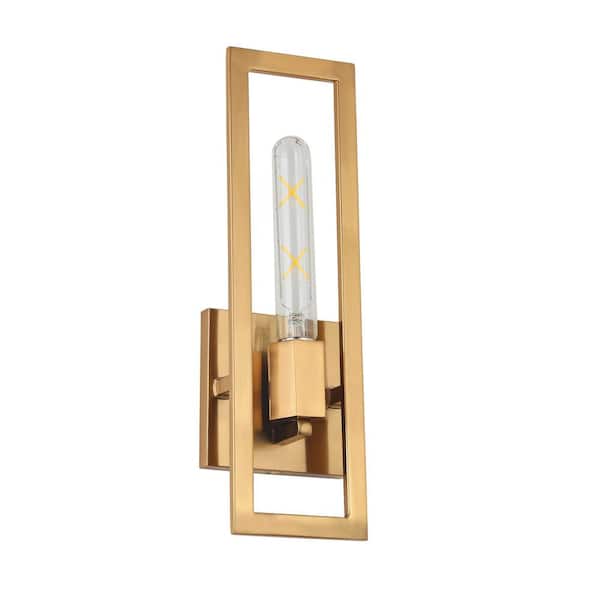 Dainolite Wisteria 1 Light Aged Brass Wall Sconce WTS-141W-AGB - The ...
