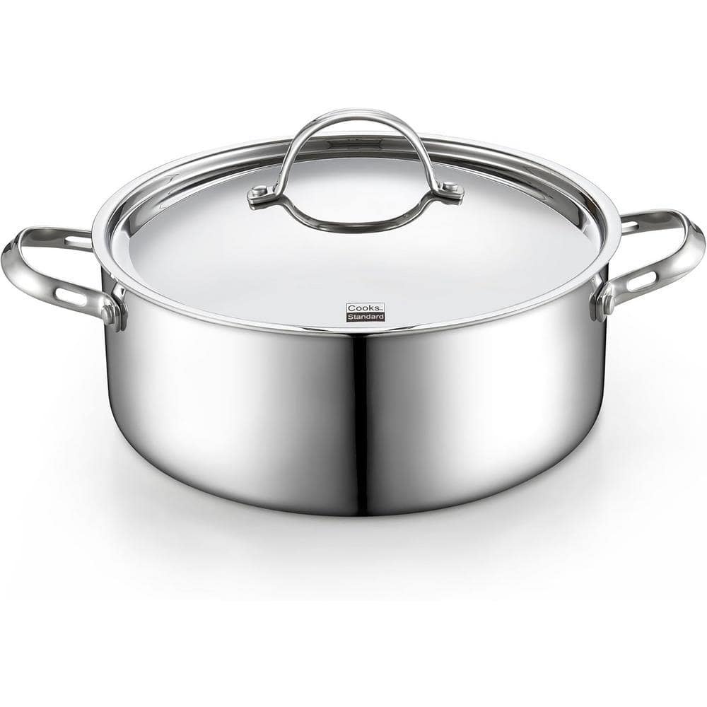 Cooks Standard 6-qt. Multi-Ply Clad Stainless Steel Stock Pot with Lid ...