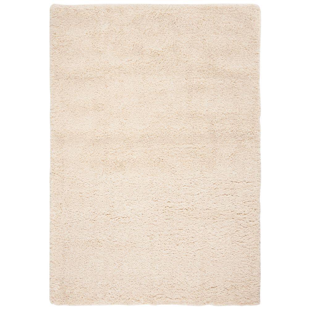 SAFAVIEH Fontana Shag Cream 7 ft. x 9 ft. Solid Area Rug FNT800B-6 ...