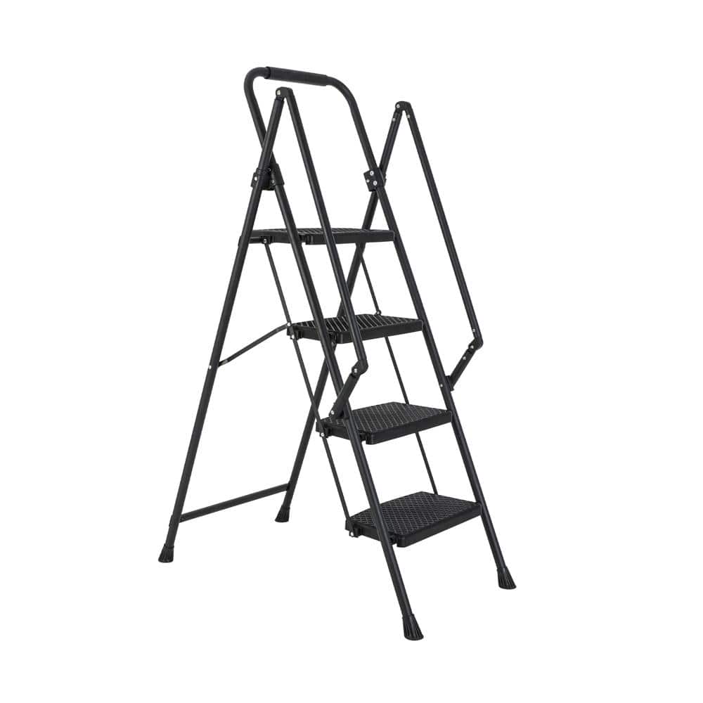 Kahomvis 4-Step Steel Lightweight Step Stool (10 ft. Reach Height), 500 ...