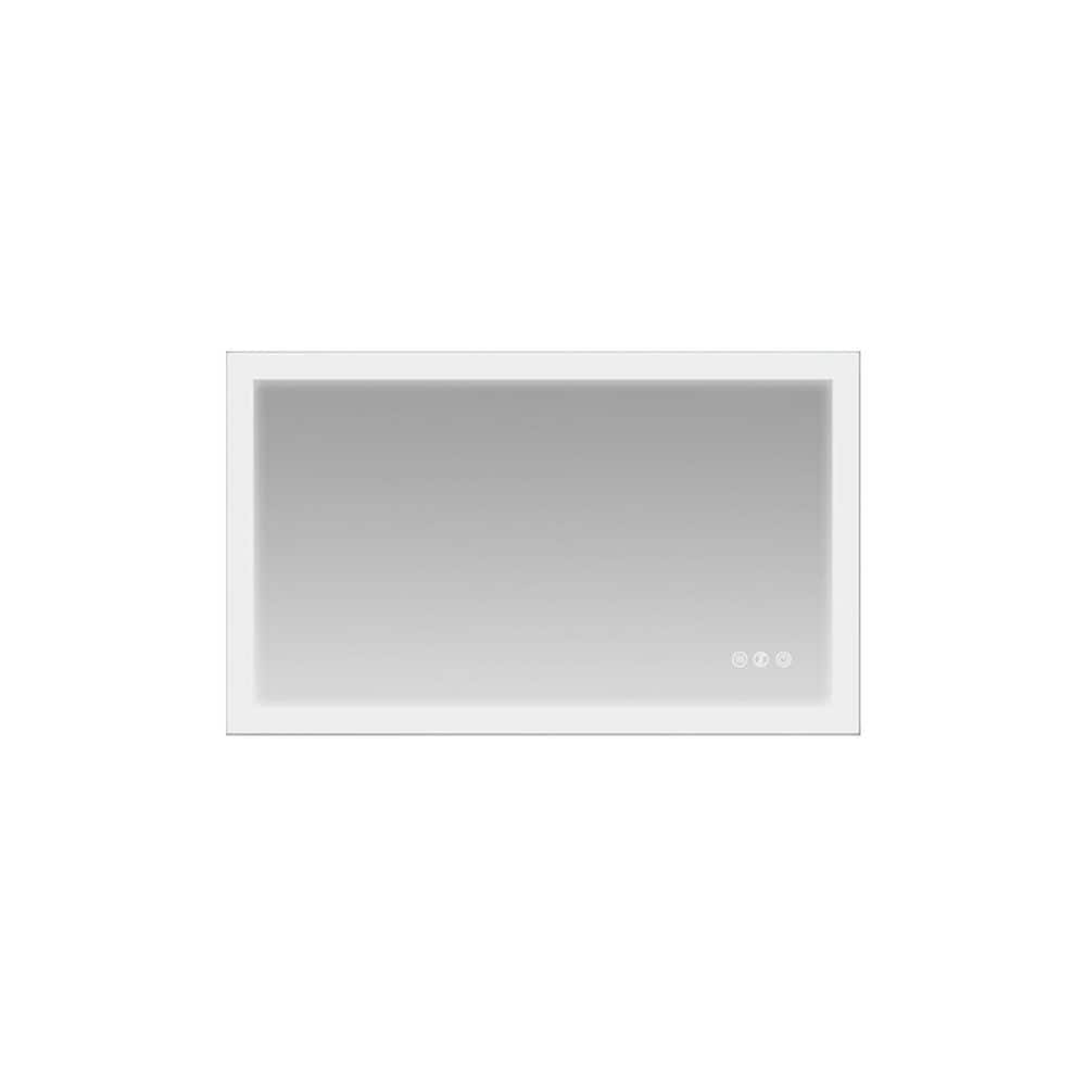 Amucolo 40 in. W x 24 in. H Rectangular Aluminum Framed LED Light with ...