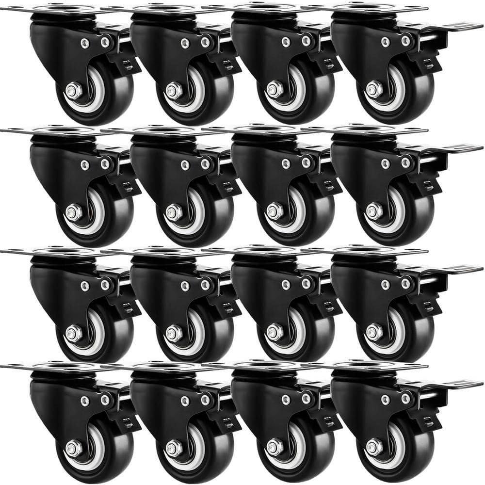 Angel Sar 2 in. Heavy-Duty Industrial Casters Set with Double Locking ...