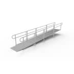 EZ-ACCESS PATHWAY 20 ft. Straight Aluminum Wheelchair Ramp Kit with ...