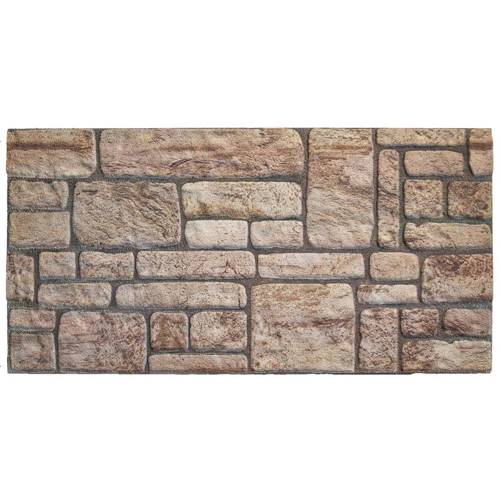 Dundee Deco Falkirk Uffcott 4/5 in. x 3-1/4 ft. x 1-3/5 ft. Beige Faux ...