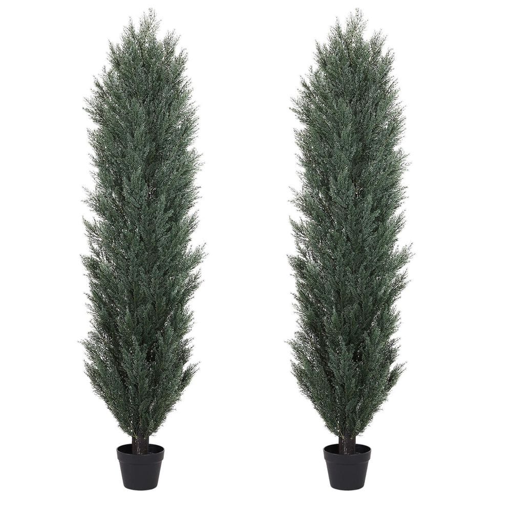 New 6 ft. Artificial Green Pine Tree in Pot Detachable Tall Simulation ...