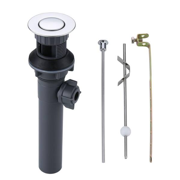 VEVETTA Drain Assembly Stopper with Lift Rod in Polished Chrome VE ...
