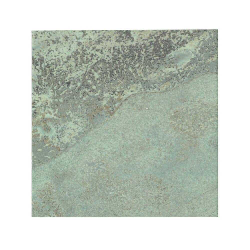 EMSER TILE Mizzoni Teal 6 in. x 6 in. Matte Porcelain Floor and Wall ...