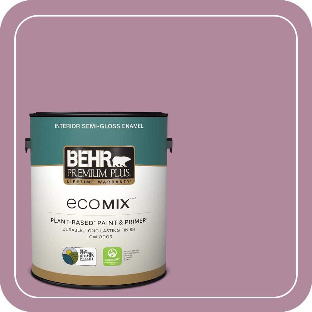 BEHR PREMIUM PLUS 1 gal. #690D-5 Winsome Rose Semi-Gloss Enamel EcoMix ...