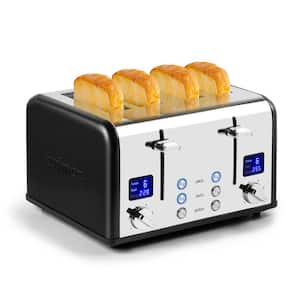 Oster 4 Slice Extra Wide Slot Countertop Toaster with Custom Bagel and ...