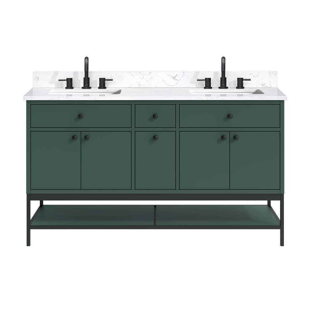 Avanity Paisley 60 in. W x 22 in. D x 35 in. H Double Sinks Bath Vanity ...