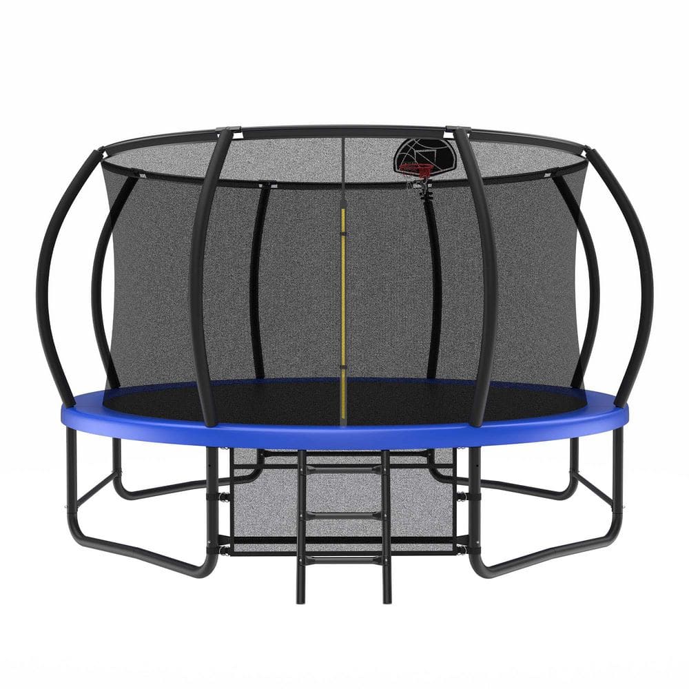 14 ft. Outdoor Leisure Large Trampoline with Fence with Ladder with ...