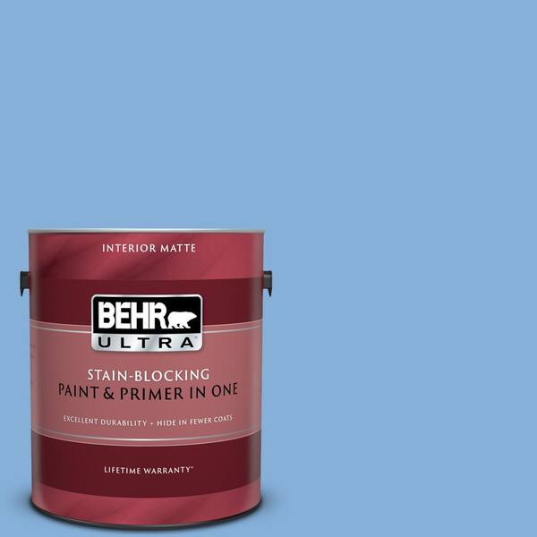 BEHR ULTRA 1 gal. #PPU15-12 Bluebird Matte Interior Paint and Primer in ...
