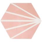 Ivy Hill Tile Eclipse Burst Blush 7.79 in. x 8.98 in. Matte Porcelain ...