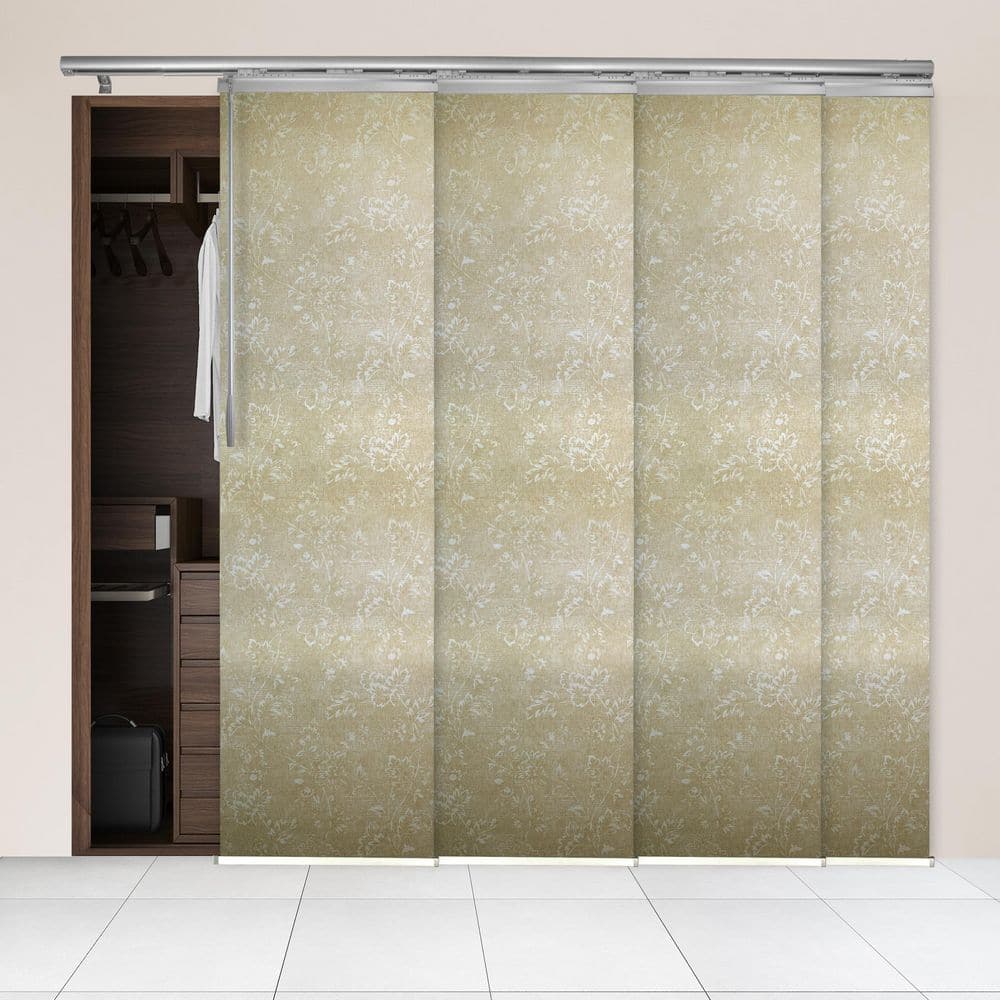 EMOH Viola 48 in. - 88 in. W x 94 in. L Adjustable 4- Panel White ...