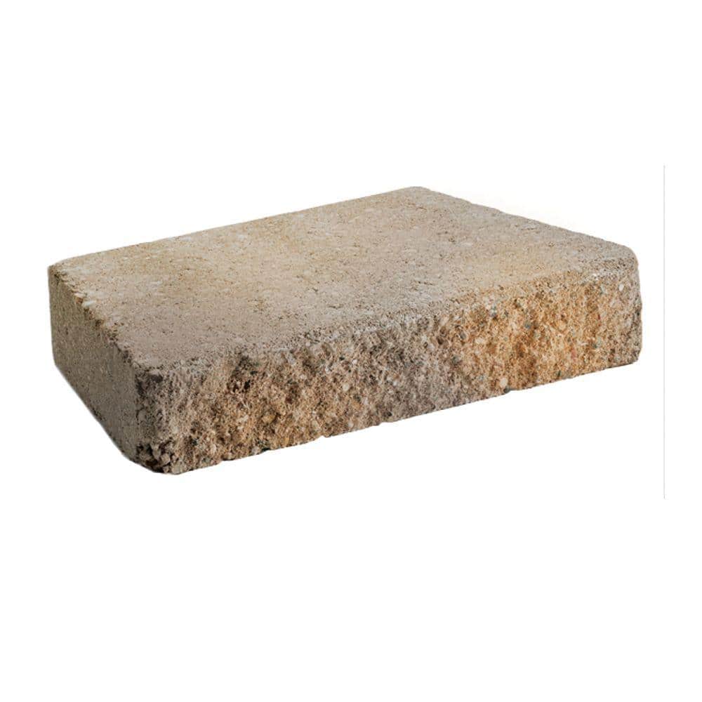 Oldcastle 2.5 in. x 12 in. x 7.5 in. Brown/Buff Concrete Retaining Wall ...