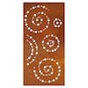OUTDECO Spiral 3 ft. x 6 ft. Oxy-Shield Corten Steel Decorative Screen ...